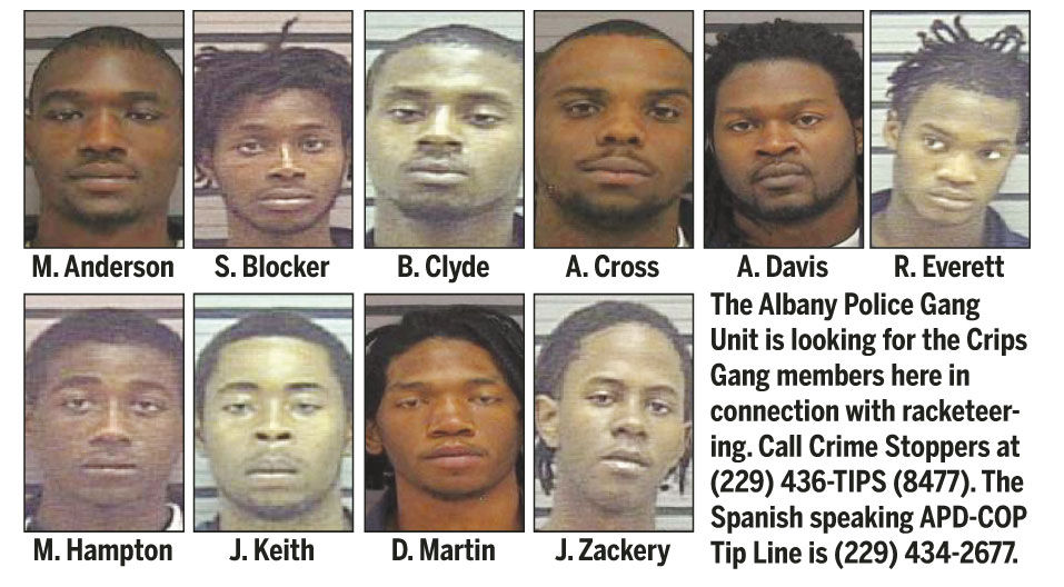 Crips leaders arrested under racketeering laws – Albany Herald