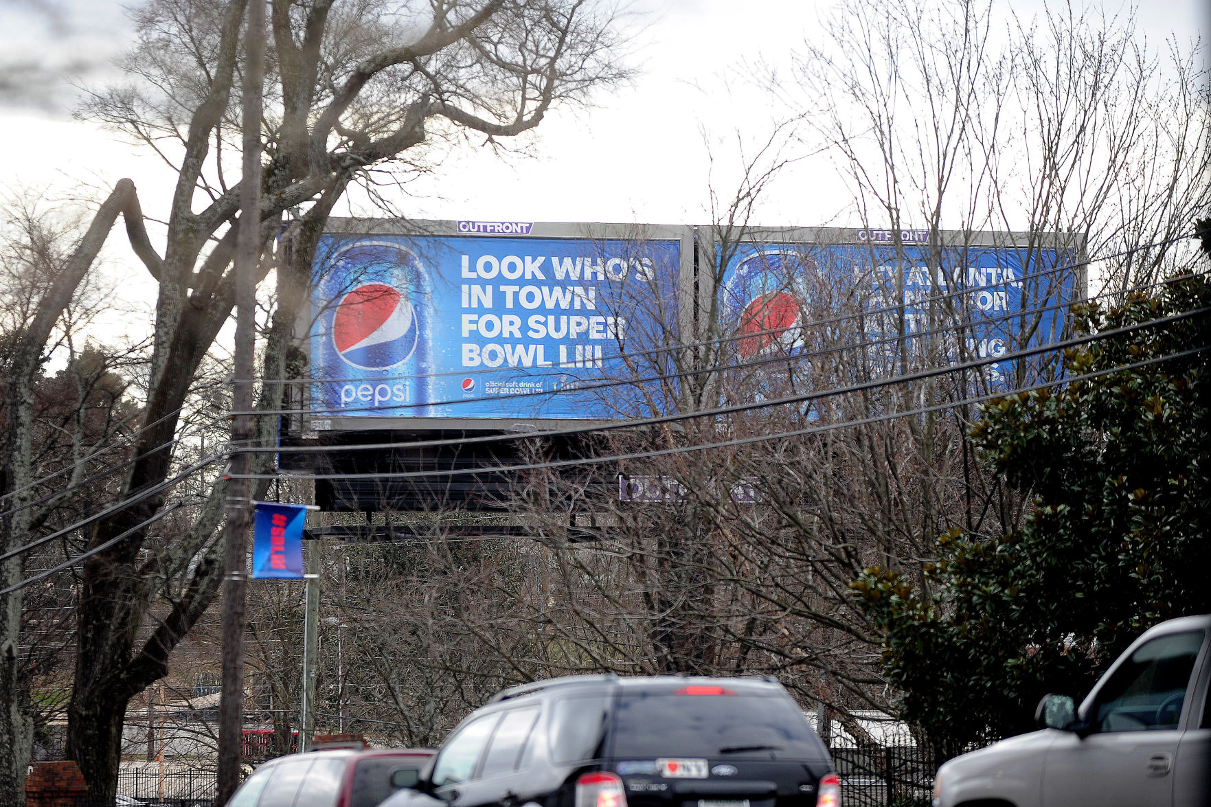 Pepsi billboards blanket Atlanta, home of Coca-Cola, ahead of Super ...