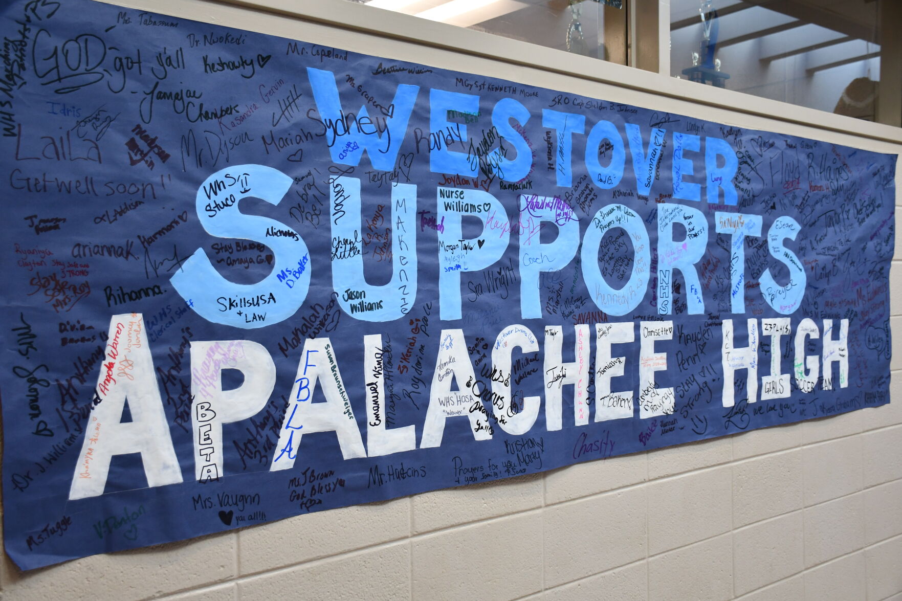 Westover High School shows support for Apalachee High School as it ...